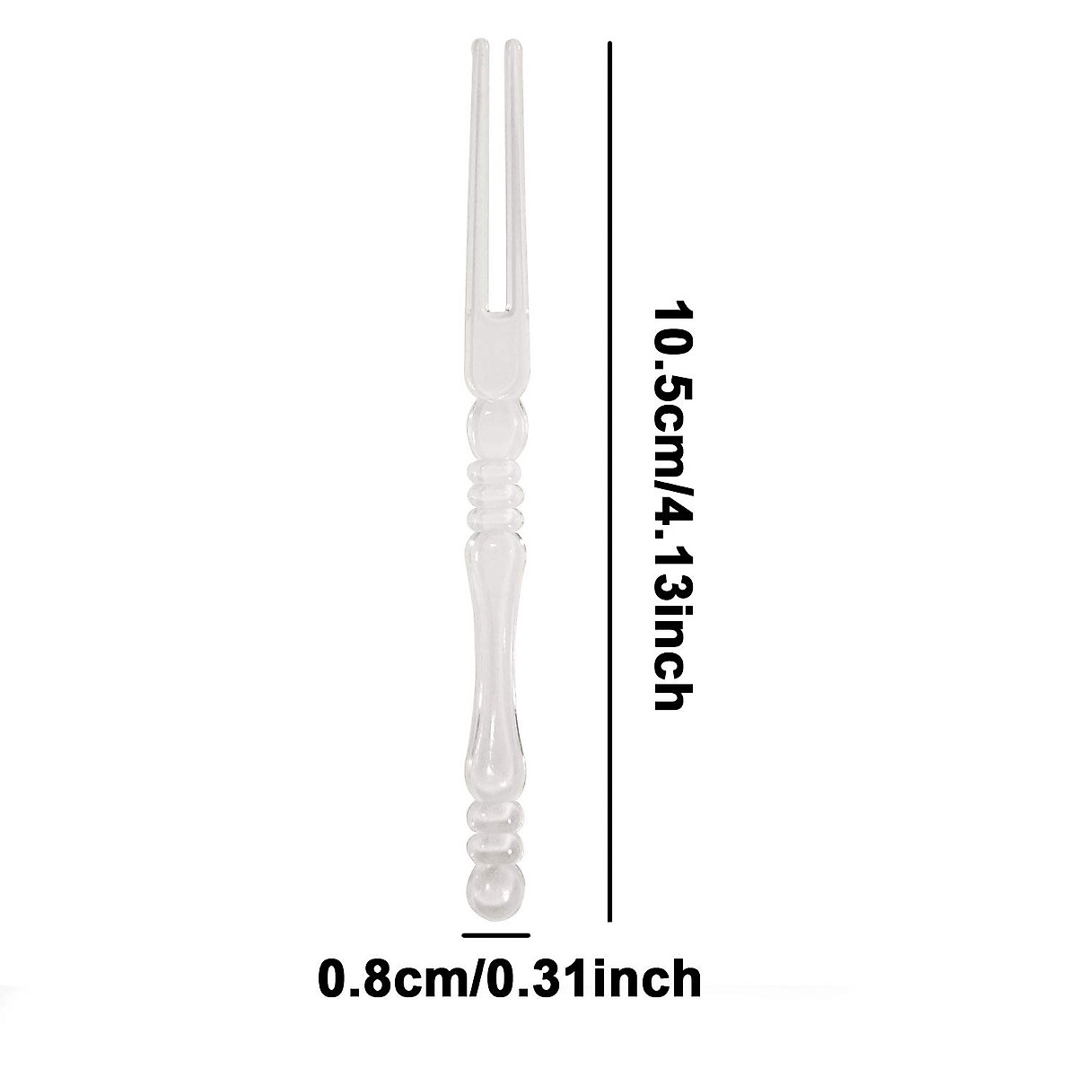 Honbay 240PCS Disposable Plastic Fruit Mini Cake Forks Cocktail Picks Tasting Appetizer Forks for Home Bar Party