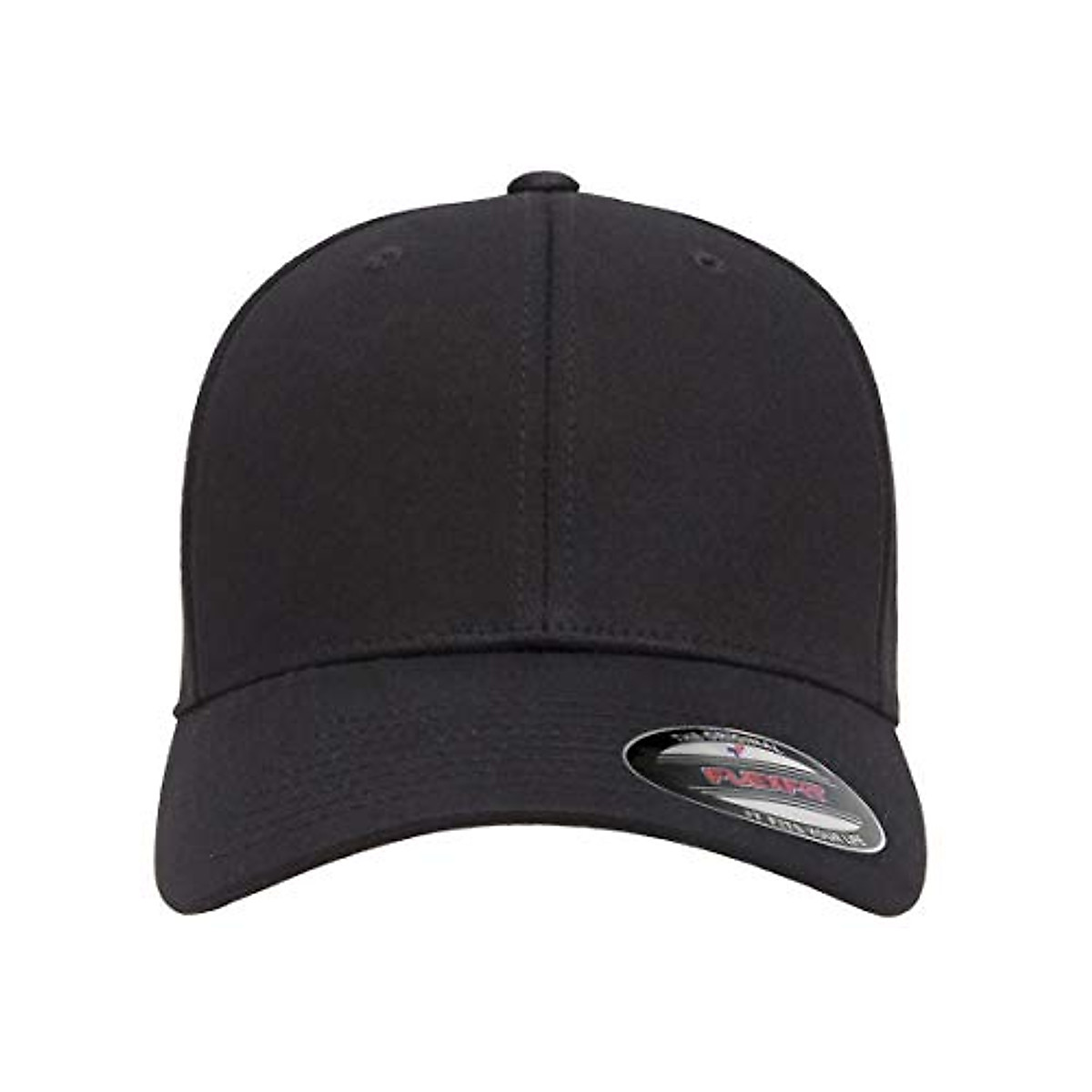 Flexfit Cotton Twill Fitted Cap, Black, Small/Medium