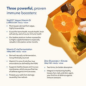 TRU NIAGEN Immune Support Supplement - Daily Defense - Vitamin C from Fermentation, Vegan Vitamin D3 2000 IU, Zinc, Plus Theracurmin (Curcumin) + Multi Award-Winning NAD Boosting Niagen 150mg 30ct