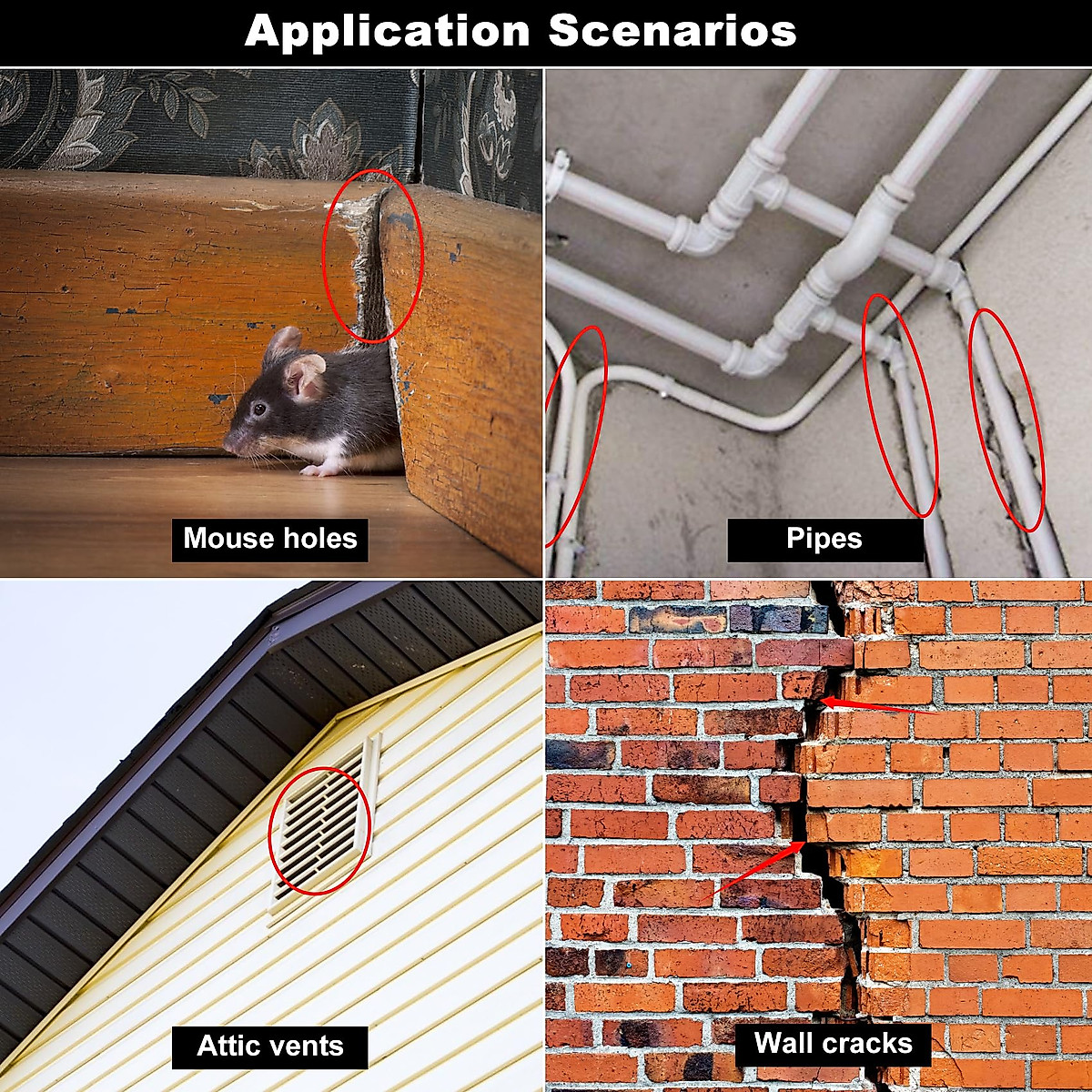 Steel Wool Mice Control 4'' * 21' Total Rodent Control Fill Fabric, Steel Wool Pads Mouse Blocker Keep Mice Away from Holes Wall Cracks Gaps(2 Rolls)