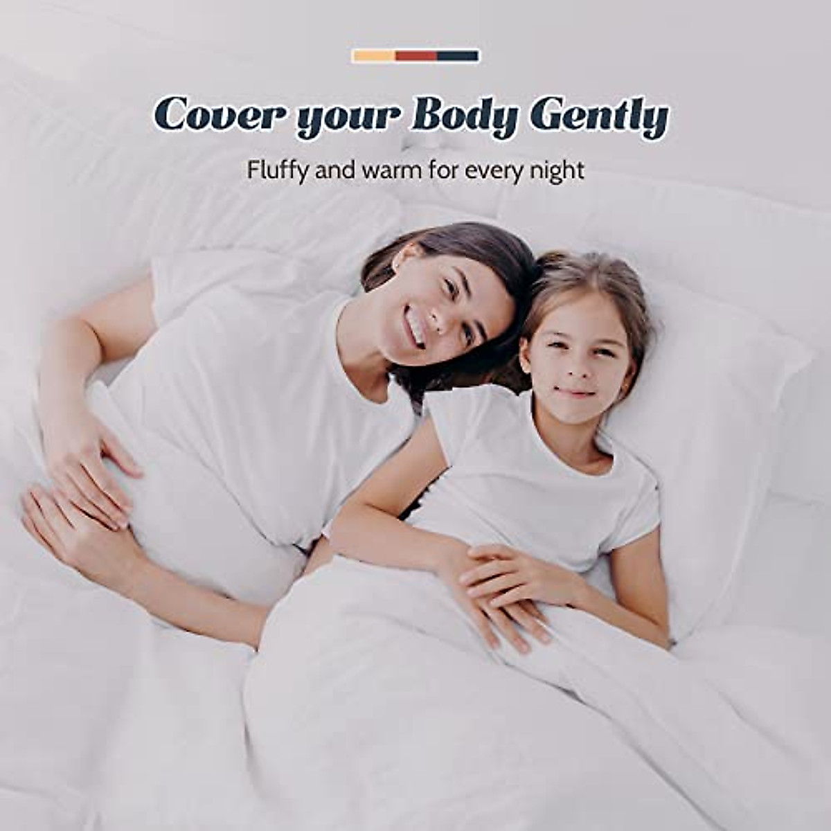 WhatsBedding California King Feather Down Comforter, White Lightweight Comforter, Luxurious Hotel Collection Bed Blanket Comforter,100% Cotton Cover Duvet Insert - Cal-King 104x96 Inch