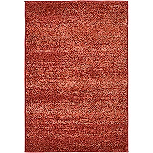 Rugs.com Angelica Collection Rug – 2' x 3' Terracotta Medium Rug Perfect for Entryways, Kitchens, Breakfast Nooks, Accent Pieces
