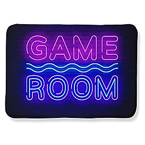SAMAUN Teens Anime Large Game Area Rugs 3D Gamer Carpet Decor Game Printed Living Room Mat Bedroom Controller Player Boys Gifts Home Non-Slip Crystal Floor Polyester Mat Game Rugs 17.5x31.5inches