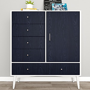 Decotalk Wood Contact Paper 17.7"x200" Navy Wood Grain Contact Paper Peel and Stick Navy Wallpaper for Bedroom Removable Wallpaper Wood Contact Paper for Cabinets, Wood Look Wallpaper Self Adhesive