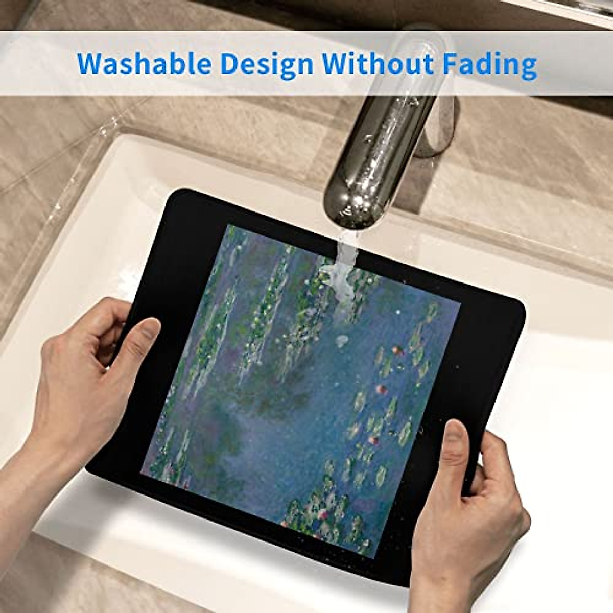 Lilies Claude Monet Water Game Office Overlock Rubber Non-Slip Mouse Pad