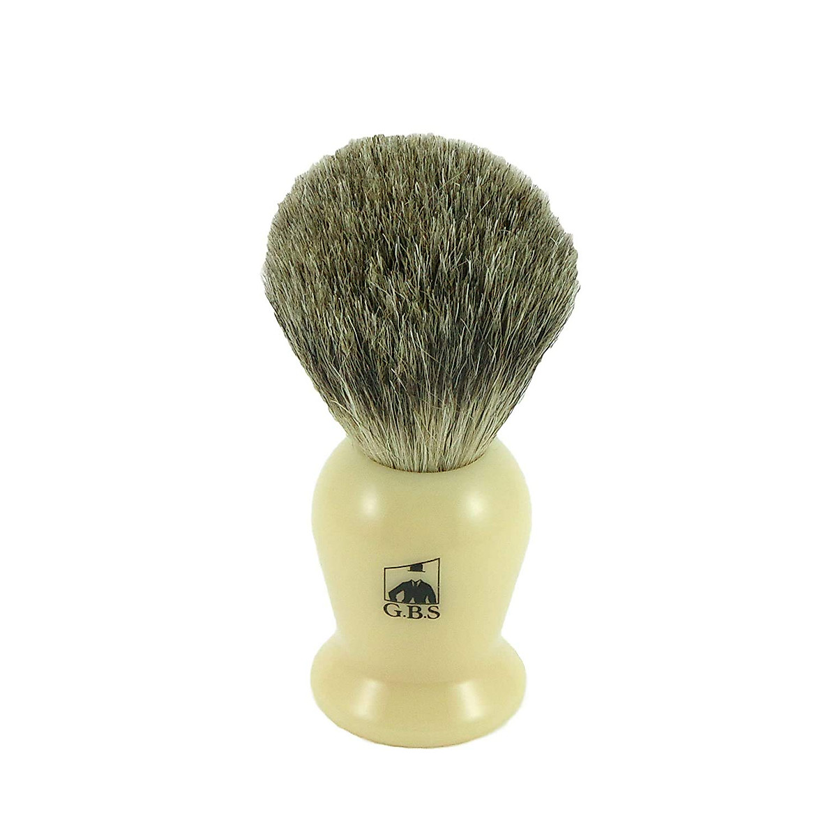 Customizable GBS Pure Badger Bristle Shaving Brush 21 MM Knot 100 mm (4" Tall) Ivory Handle! Personalized