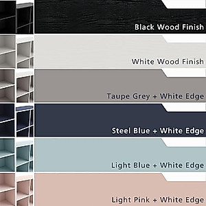 HOMES: Inside + Out Apexa 3 Cube Storage Organizer Shelves, Stackable Wood Bookcase Fits Cubby Bins for Organization, Dorm Teen Room Decor & Home Office, White