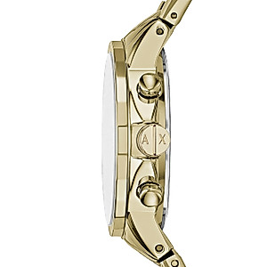 A｜X ARMANI EXCHANGE Women's Chronograph Stainless Steel Watch, Color: Gold (Model: AX4327)