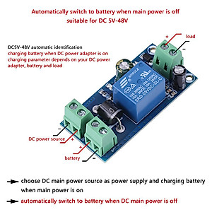 5V~48V Power Controller 10A DC Power/Battery Automatic Switch Module Emergency Controller