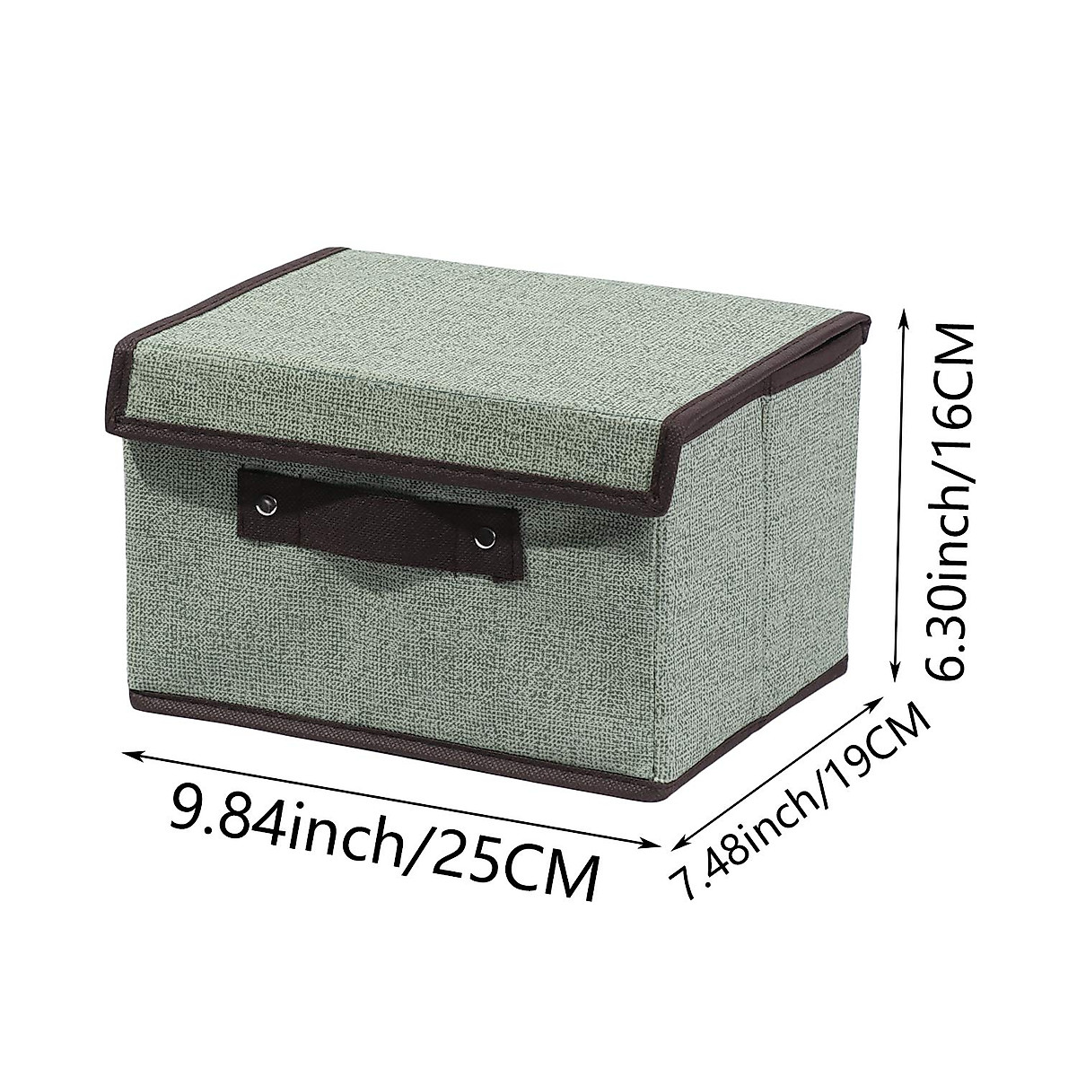 maxgoods Foldable Storage Bins with Lids and Handles, 4 Packs Cube Clothes Storage Bags Organizer Boxes for Closet Shelves Home Foldable Cloth Storage (Light Green, Small)