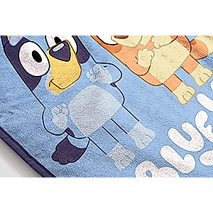 Jay Franco Bluey Again Throw Blanket - Measures 46 x 60 inches, Kids Bedding - Fade Resistant Super Soft Fleece (Official Bluey Product)