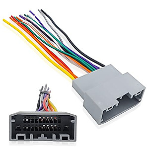 Aftermarket Radio Wiring Harness Adapter for Jeep Wrangler Compass Chrysler Dodge Stereo Wire Harness Power Speaker Cable (Male)
