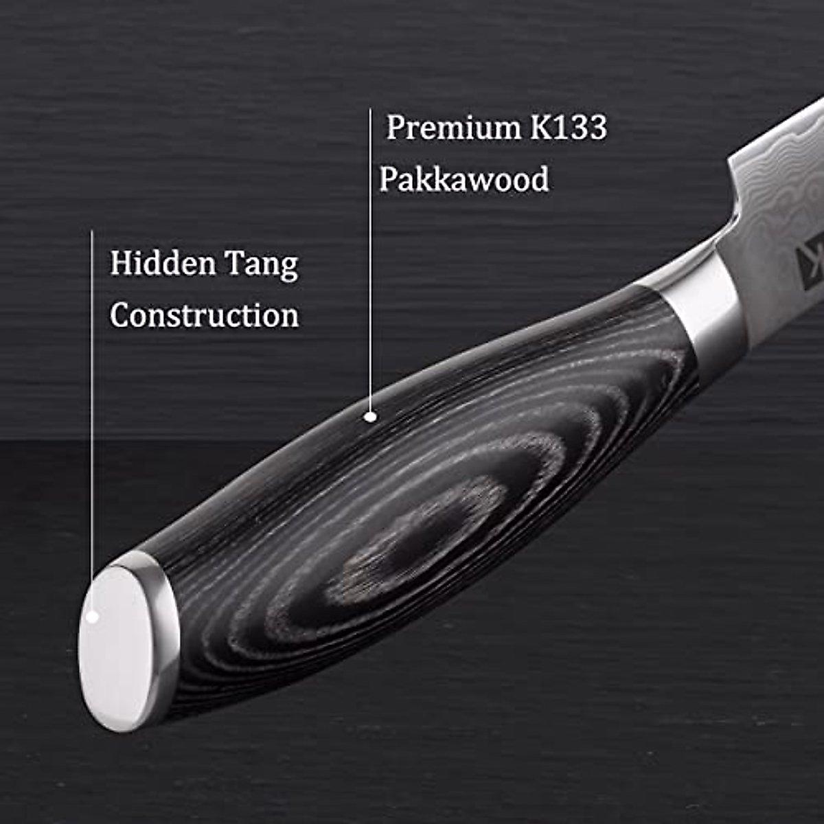 Max K 8-Inch Chef’s Knife - VG10, 67-Layer Damascus Steel Kitchen Knife - Razor-Sharp Hidden Tang Cooking Utensil - Food Cutting, Slicing Kitchen Accessories - 8-Inch Professional-Grade Culinary Tools