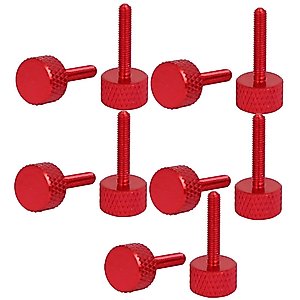 uxcell Computer PC Graphics Card M3x16mm Knurled Head Thumb Screws Wine Red 10pcs
