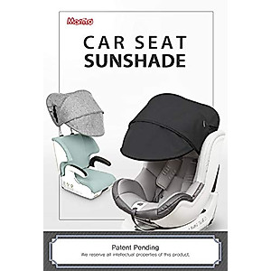 Manito Sun Shade Extender/Auxiliary Canopy for Car Seat (Black)
