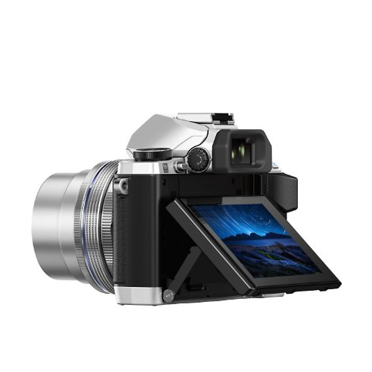 Olympus OM-D E-M10 with M.Zuiko ED 14-42mm 1:3.5-5.6 EZ Lens - Silver - International Version (No Warranty)