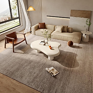 Guyii Cloud Coffee Table, Black Coffee Table for Living Room, Cartoon Irregular Indoor Tea Table, Modern End Table with 3 Legs (White, 41.02 Inch)