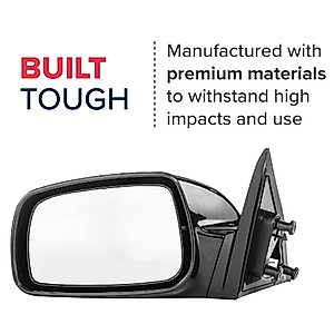 Dependable Direct Driver Side Mirror for Toyota Camry (2007 2008 2009 2010 2011) Power Adjusting Unpainted Left Non-Heated Non-Folding Outside Rear View Replacement Door Mirror - TO1320215