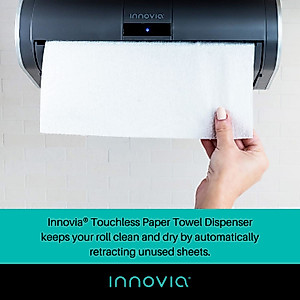 Innovia Automatic Paper Towel Dispenser. Touchless Technology. Works with Most Paper Towel Brands and Sizes. Dispenses The Number of Sheets You Need. Grey, Under Cabinet Mounted.