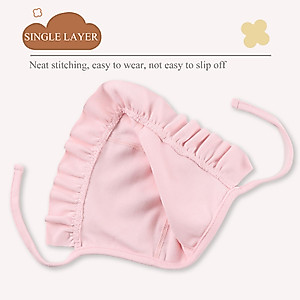 Lovely Baby Girl Hospital Hat Soft Cotton Newborn Beanie Winter Baby Hats for Infant Girls (White+Pink, S)