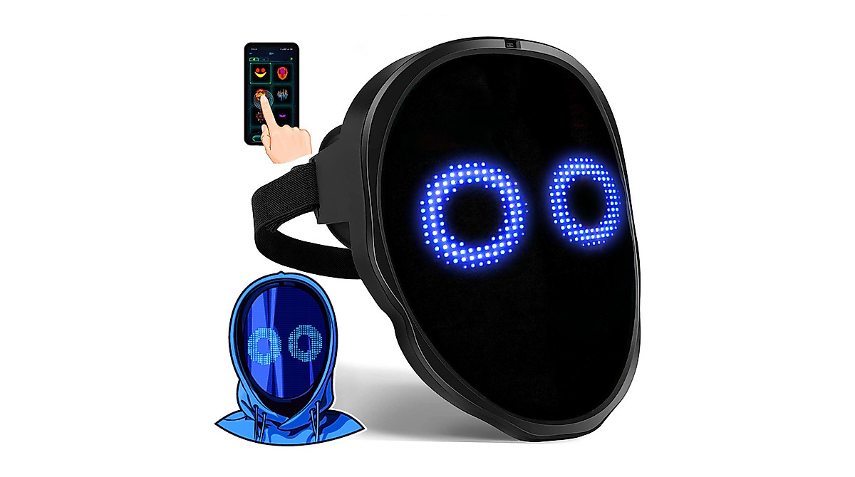 App-Controlled LED Mask for Ultimate Halloween Fun