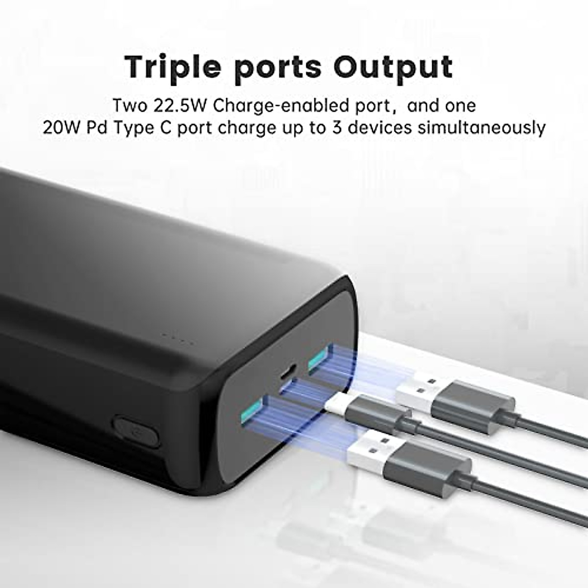 YOOSANG 40000mAh Power Bank, 22.5W Portable Charger, 40000mAh Battery Pack with High-Speed PowerIQ Charging Technology and USB-C for iPhone, Samsung Galaxy, and More