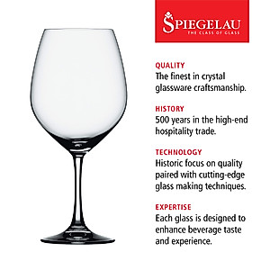Spiegelau Vino Grande Burgundy Wine Glasses (Set of 4), 25 oz, Clear