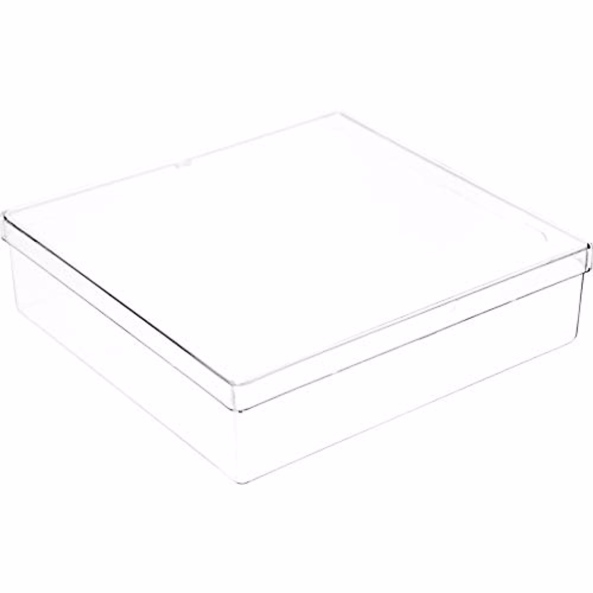 Pioneer Plastics 062C Clear Square Plastic Container, 5.25" W x 5" D x 1.375" H