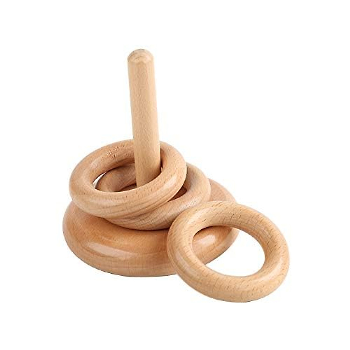 Tiger Montessori Toys for Infants Discs on Vertical Dowel 3 Montessori Grasping Toy for Babies