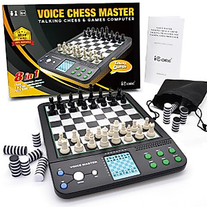 iCore Electronic Chess Set - Teach and Play with The Smart Chess Computer Game Board - Ideal for Beginners and Improving Players