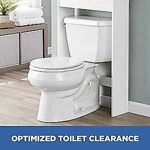 JUANMAO Bathroom Triple Shelf Storage Cabinet, Over The Toilet Storage, White
