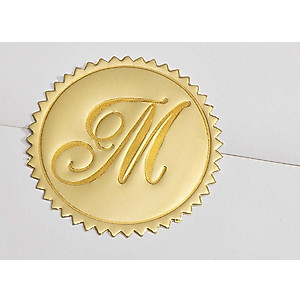 PaperDirect Gold Foil Letter M Monogram Seals, Envelope Accessories, Set of 100
