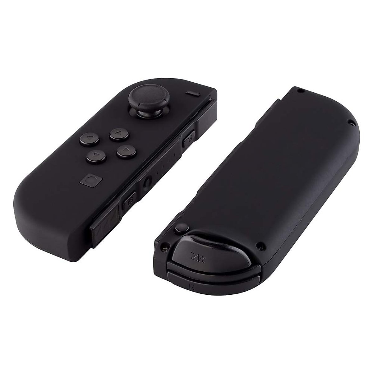 eXtremeRate DIY Replacement Shell Buttons for Nintendo Switch & Switch OLED, Black Soft Touch Custom Housing Case with Full Set Button for Joycon Handheld Controller - Console Shell NOT Included