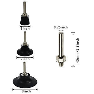 Coceca 5 Pack Roloc Disc Pad Holder, Universal Quick Change 2 Inch 3 Inch and 1 Inch Roloc Disc Holder with 1/4" Shank for Die Grinder Accessories Polishing Round Rotating Tools