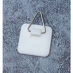 Ruwado 30 Pcs Plate Hanger Invisible Self Adhesive Square Round Wall Dishes Hook Holders for Bathroom Kitchen Office Pictures Photo Frame Wall Art Décor Supplies (30 Pcs)