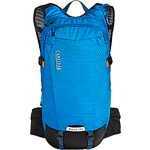 CamelBak M.U.L.E. Pro 14 Bike Hydration Backpack 100oz - Body Mapping Technology, Ibiza Blue/Orange