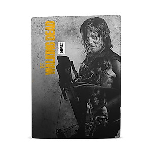 Head Case Designs Officially Licensed AMC The Walking Dead Daryl Double Exposure Daryl Dixon Graphics Vinyl Faceplate Gaming Skin Decal Compatible With Sony PlayStation 5 PS5 Digital Edition Console