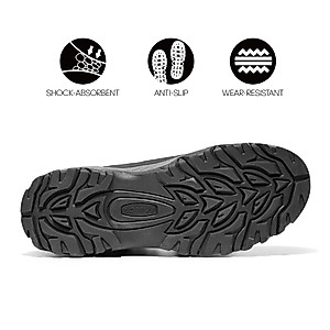 NORTIV 8 Waterproof Steel Toe Boots for Men Slip Resistant Safety Industrial Boots Paladin-Steel,Size 10.5,Black