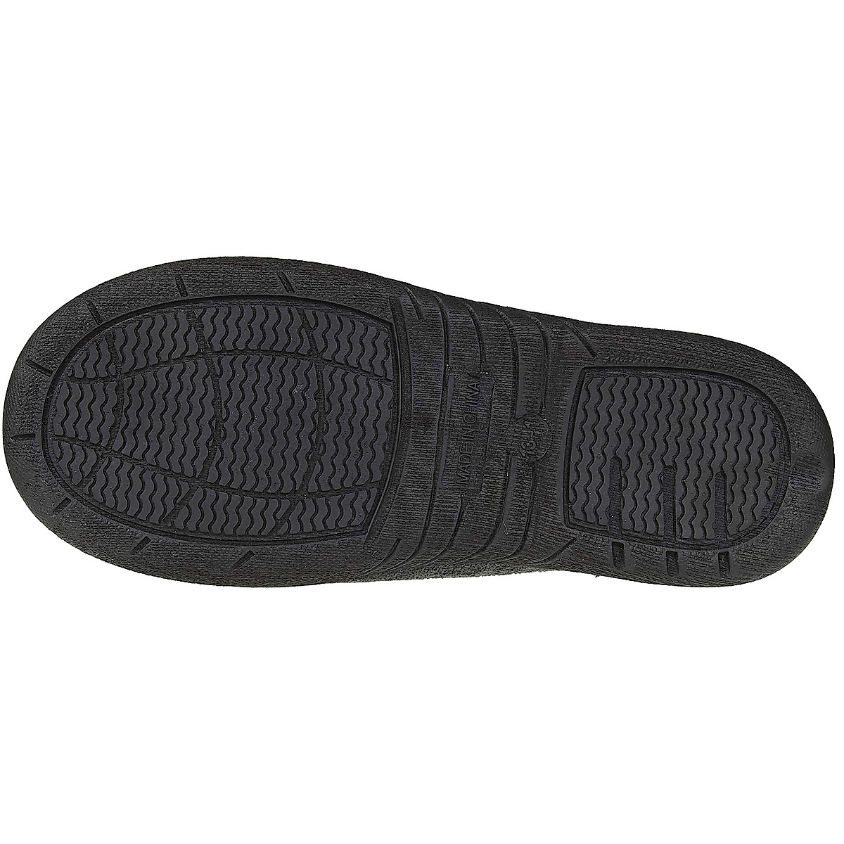 Skysole Kids Boys Fleece Clog Slippers with Rugged Outsoles Black/Grey Size 6