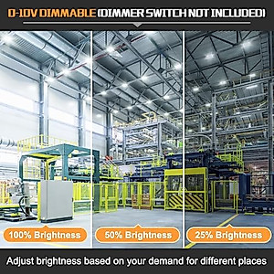 10Pack High Bay LED Lights 240W 33,600LM 5000K 140LM/W, Plug-n-Play High Bay LED Shop Lights, UFO LED Warehouse Lights, 0-10V Dimmable Commercial LED Lights for Warehouse Workshop Factory AC100-277V