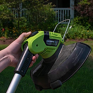 Earthwise LST02010 20-Volt 10-Inch Cordless String Trimmer, 2.0Ah Battery & Fast Charger Included, One Size