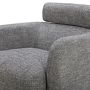 CHITA Swivel Accent Chair Armchair, Barrel Chair with Adjustable Backrest for Living Room Bedroom, Pebble Grey