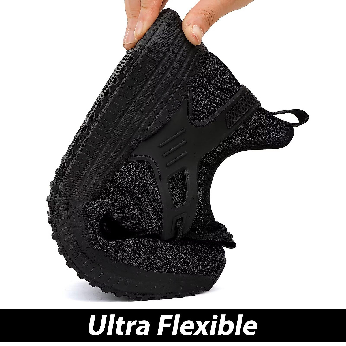 SDolphin Shoes for Men - Tennis Running Shoes for Gym Workout Athletic Sneakers Standing Comfort Non Slip Fashion Allblack Size 10.5