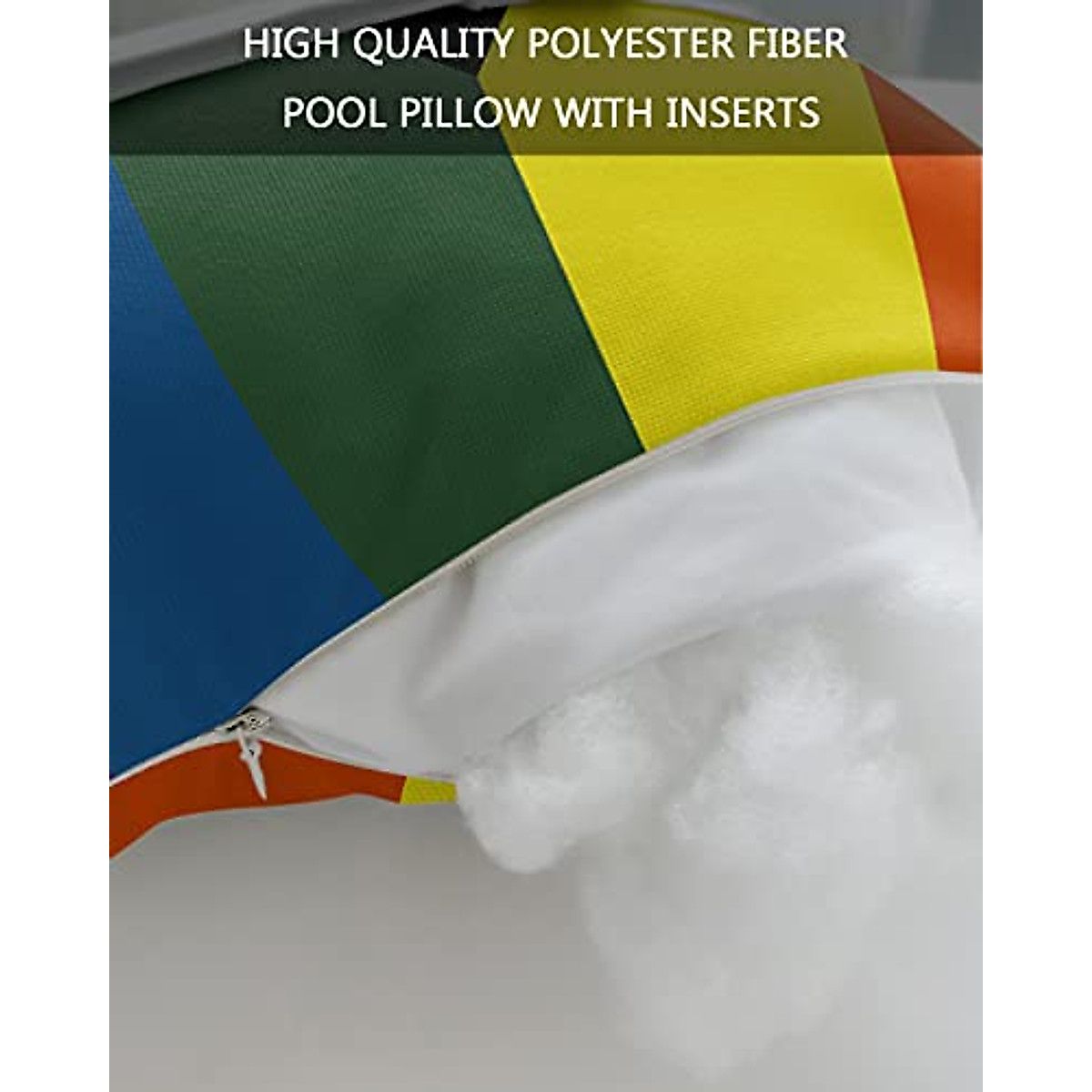 Recliner Head Pillow Ledge Loungers Chair Pillows with Insert Rainbow Stripes Color Texture Lumbar Pillow with Adjustable Strap Outdoor Waterproof Patio Pillows for Beach Pool Chair, 2 PCS