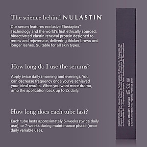NULASTIN LASH and BROW Dual System, Eyelash & Eyebrow Boosting Serums with Elastaplex Technology, Vegan-Friendly & Cruelty-Free (2-pack, 3 ml Each)