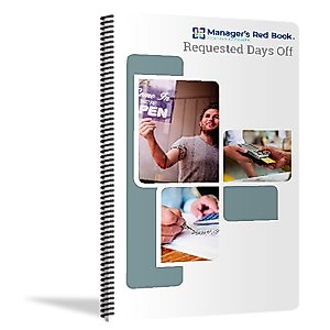 The Manager's Red Book - Request Days Off logbook/notebook/planner, 8.5"x11" semi-annual, 118 pages,15 lines per day (F4389) (July 2024-December 2024)