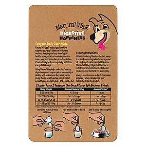 Natural Wag Digestive Happiness for Digestion & General Health Supplement for Dogs - Psyllium Husk Fiber - Relieve Digestive Conditions, Optimize Stool, and Improve Health