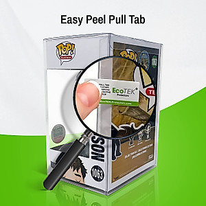 (80 Pack) EcoTEK Protectors Pop Protector Compatible with - 0.50mm 4" Inch Funko POP! Figures, Strong, Clear Pop Case, Acid Free