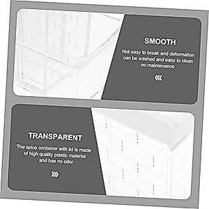 KICHOUSE 2 Sets Kitchen Seasoning Box Dispenser Container Travel Salt Shaker Small Salt Shaker Leakproof Jars Sugar Shaker Sugar Storage Container Anti-Slip Seasoning Jars Seasoning Bottles