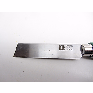 R. Murphy 4" Square Point Shoe Makers Cobbler Repair Leather Working. Green Handle Duct Knife for Scoring and Stripping and Cutting Duct Board 4SQGH